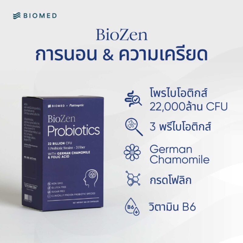 BioZen: Probiotics & Folic Acid ลด สารก่อมะเร็ง เพิ่ม คุณภาพการนอน